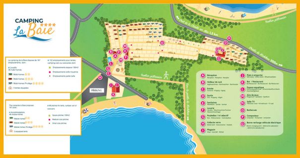Map campsite with plot numbers